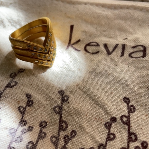 Kevia | Jewelry | Kevia Goldwhite Cz Stacking Ring Set | Poshmark